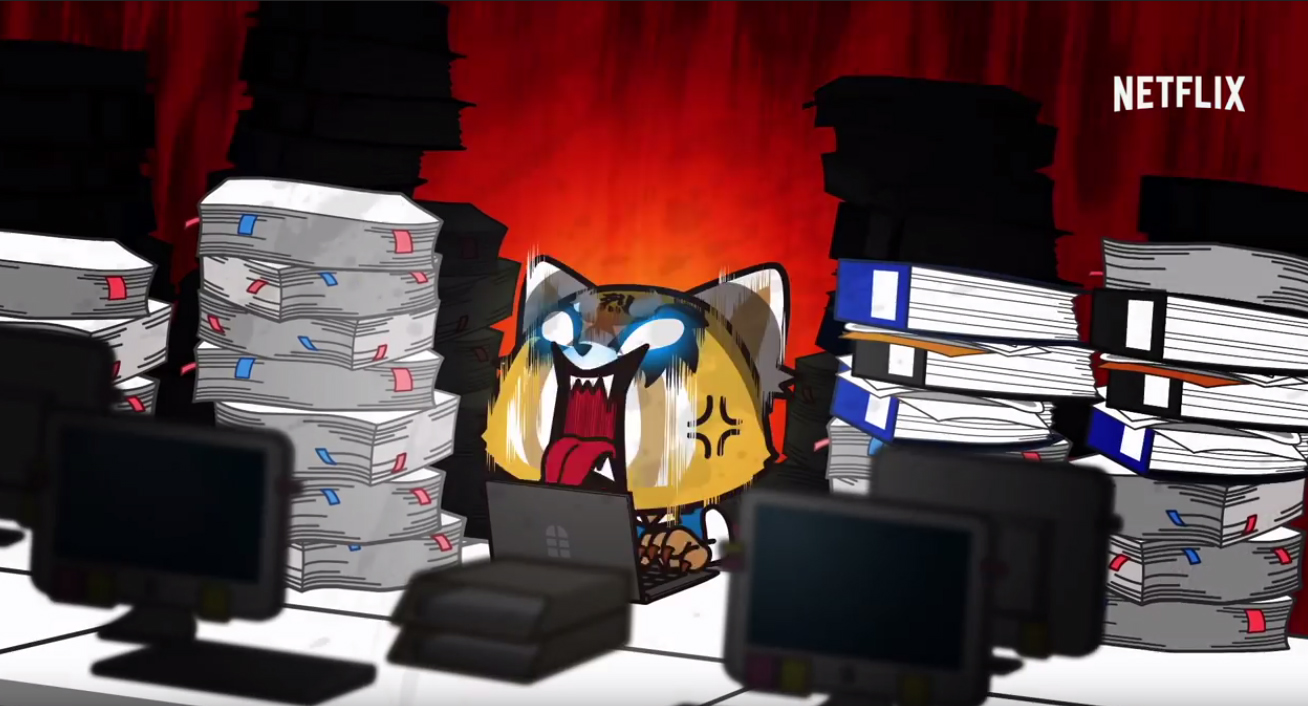 Aggretsuko jetzt bei Netflix: Schräger Anime über Death Metal, Bier und ...