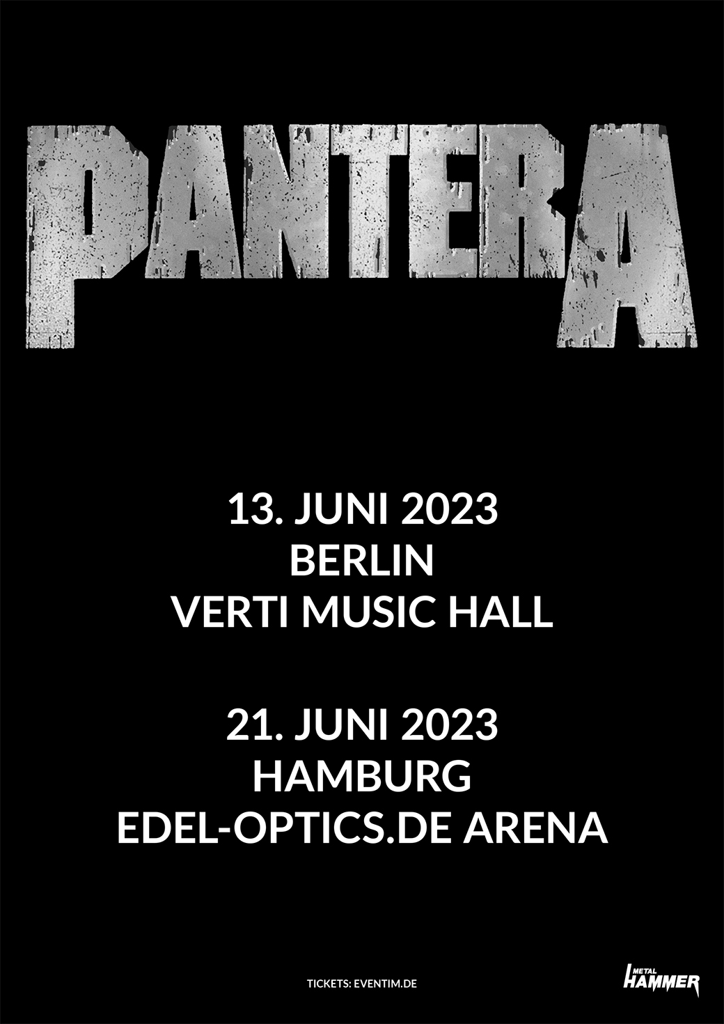 Pantera live on tour 2023: Tour, Tickets, Termine, Städte