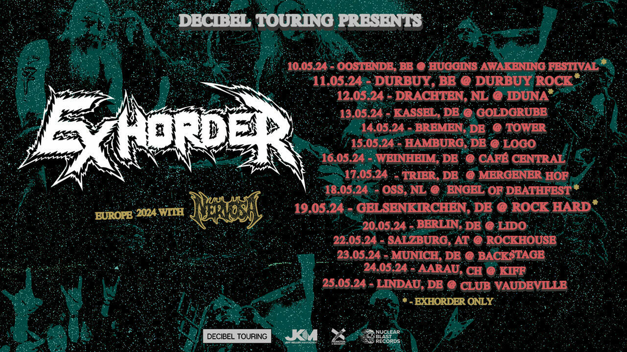 Exhorder + Nervosa live 2024: Tour, Tickets, Termine, Städte