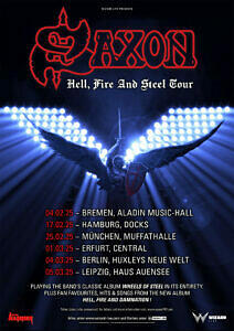 Saxon live on tour 2025: Tour, Tickets, Termine, Städte
