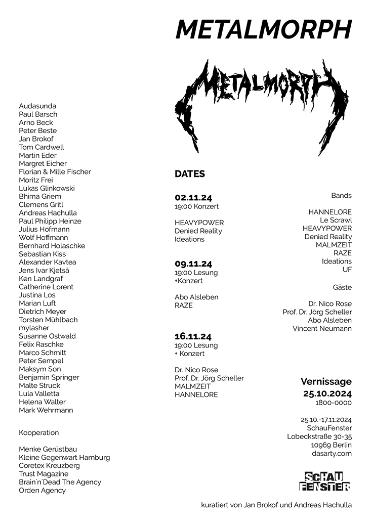 "Metalmorph": Mehrwöchige Heavy Metal-Ausstellung in Berlin