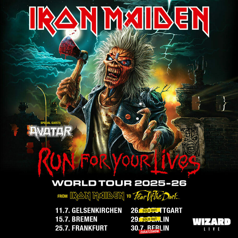 Iron Maiden live 2025: Tour, Tickets, Termine, Städte