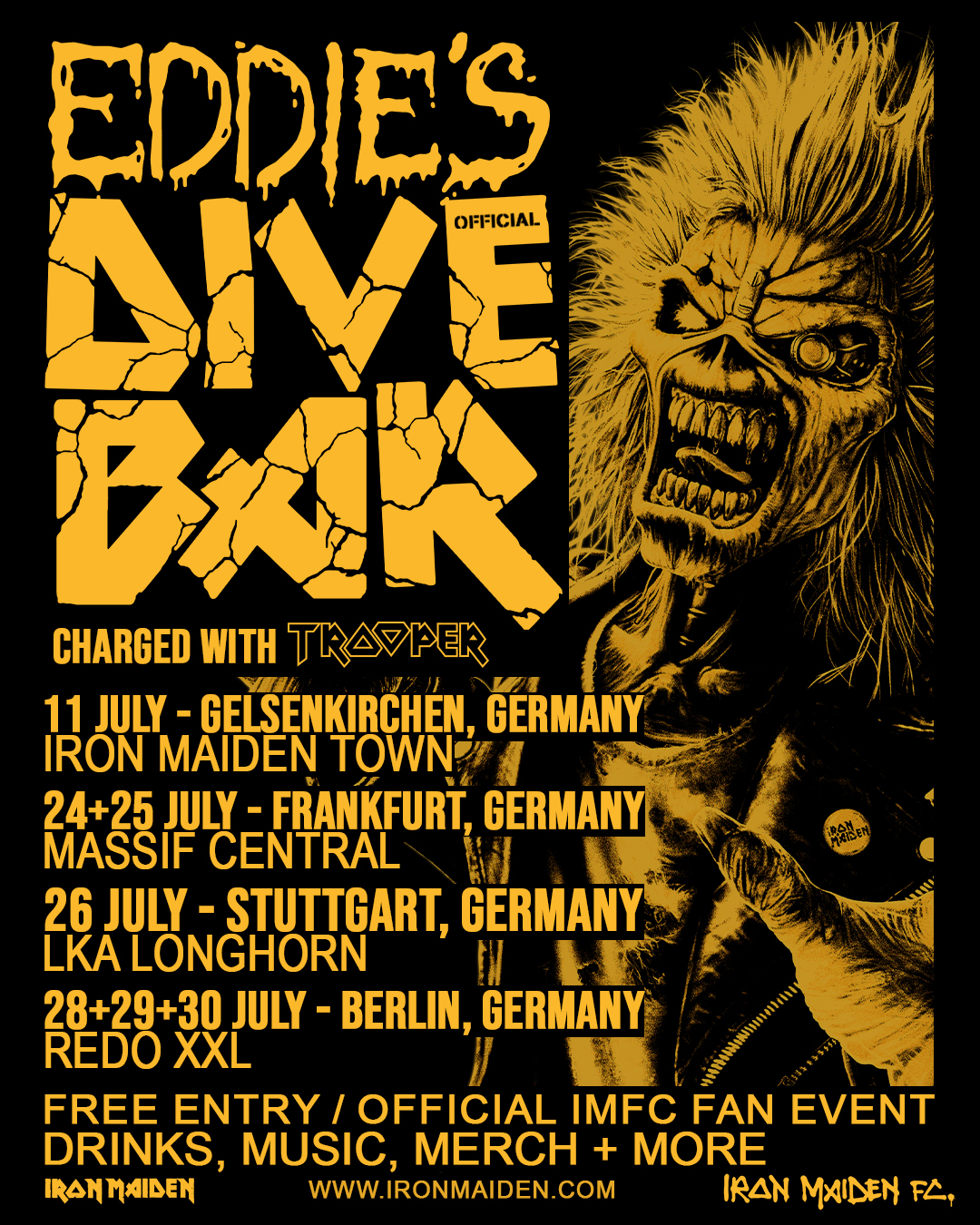 Iron Maiden laden Fans in Kneipen während Tournee ein